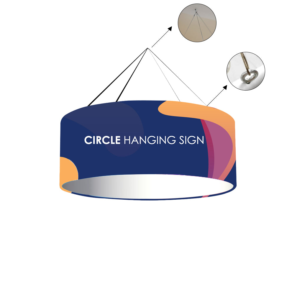Skytube Circle Hanging Banner | Backdropsource